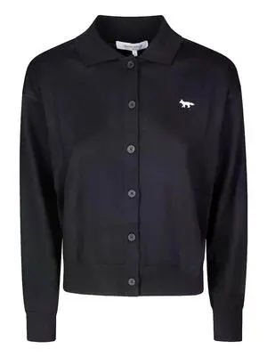 MAISON KITSUNÉ Maison Kitsuné Profile Fox Merino Polo Cardigan