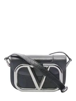Valentino Garavani Supervee Leather Shoulder Bag - Black