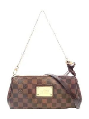 LOUIS VUITTON Damier Ebene Eva Satchel - Brown
