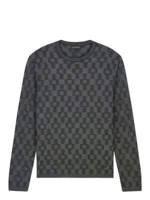 EMPORIO ARMANI Emporio Armani Pattern-Knit Virgin Wool Jumper