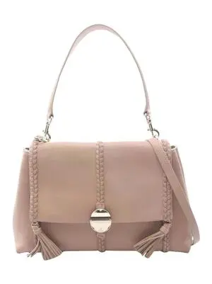 Chloé Medium Leather Penelope Satchel - Neutrals