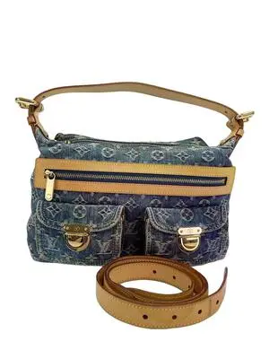 LOUIS VUITTON Louis Vuitton Monogram Denim Shoulder Bag Blue