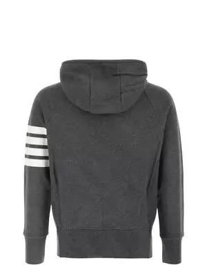 THOM BROWNE Thom Browne Classic Loopback 4-Bar Zip-Up Hoodie