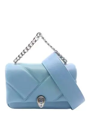 BVLGARI Mini Leather Serpenti Cabochon Satchel - Blue