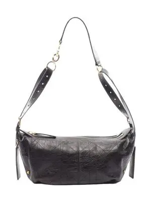 Dior Christian Dior 2010s Macro Cannage D-Journey Shoulder Bag Black