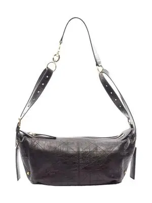 Dior Christian Dior 2010s Macro Cannage D-Journey Shoulder Bag Black