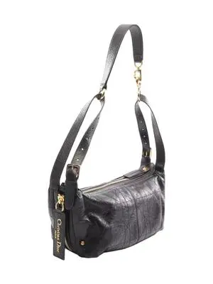 Dior 2010s Macro Cannage D-journey Shoulder Bag - Black