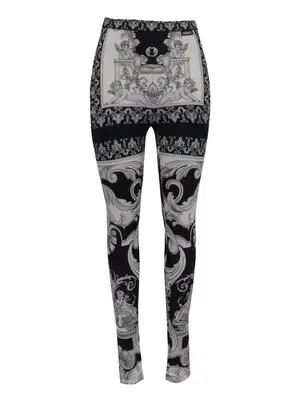Versace Barocco-print Leggings - Black