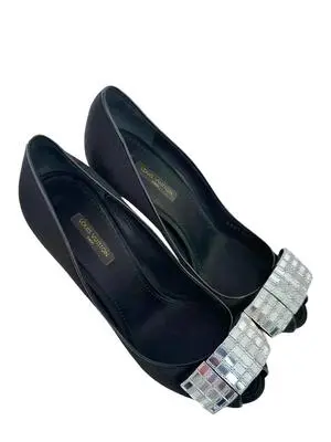 LOUIS VUITTON Louis Vuitton Crystal-Embellished Peep-Toe Pumps