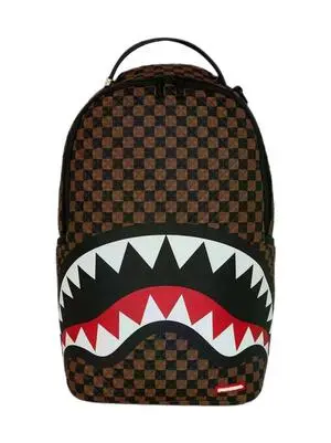 SPRAYGROUND Sharks In Paris Checkered Backpack - Brown