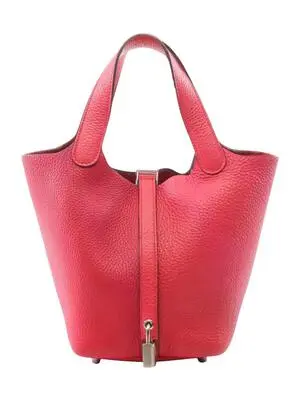 Hermès Hermès Clemence Picotin Lock 18 Handbag Pink