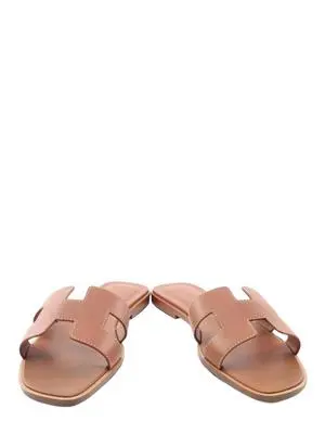 Hermès Leather Oran Sandals - Brown