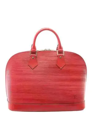 LOUIS VUITTON 1997 Alma Epi Tote Bag Red