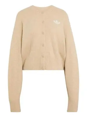 Adidas Essentials Knit Cardigan Khaki Three