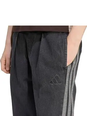 Adidas Stadium Washed Denim Loose Fit Pants - Black