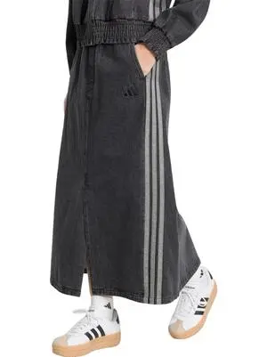 ADIDAS Stadium Washed Denim Loose Fit Skirt