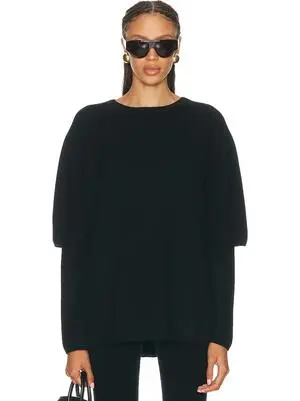 Nour Hammour Cobain Layered Knit Sweater - Black