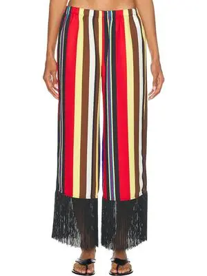 SIMONMILLER Crepe Fringe Pants - Primary Stripe