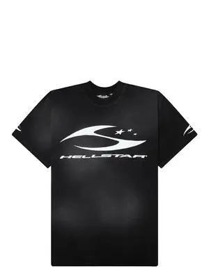 HELLSTAR Cursive Logo Glow In The Dark Tee Shirt - Black