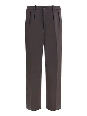 NINE:INTHE:MORNING Kai Baggy Wool-blend Pants - Brown