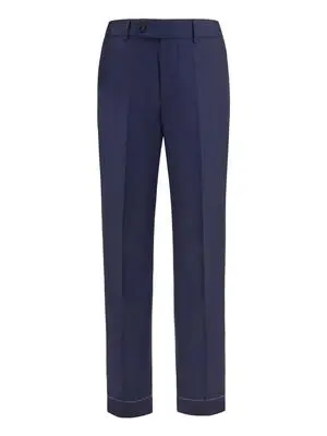 Brunello Cucinelli Tailored Virgin Wool Trousers - Blue