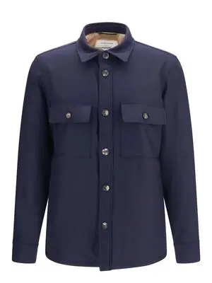 Jacob Cohen Ightweight Jacket With Fur Ining Mae - Blue