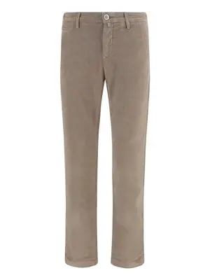 Jacob Cohen Bobby Slim Chino Pants In Stretch Cotton Gabardine - Beige