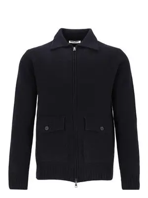 AL DUCA DAOSTA 1902 Long-sleeve Zip-up Cardigan - Blue