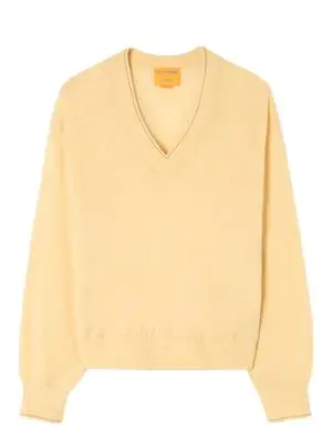 Guest In Residence The Airy V Cashmere Sweater - Yellow