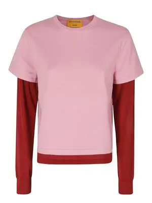 Guest In Residence Guest In Residence Layered Effect Densely Knitted Pullover Sprinklecarmine