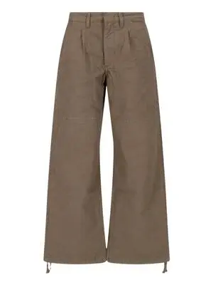 JEANERICA Casual Trousers With Belt Loops - Brown