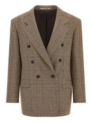 Tagliatore Prince Of Wales Check Double-breasted Blazer - Brown