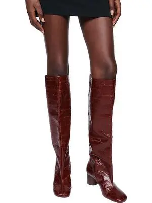 Maeve Tall Straight Boots - Red