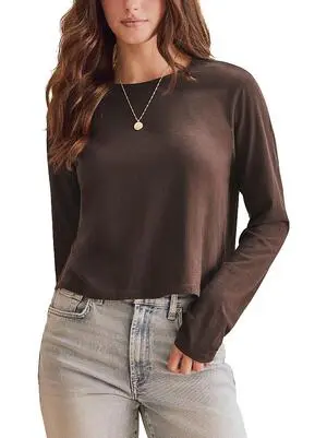 Splendid Splendid Louisa Cotton Long Sleeve Tee Java