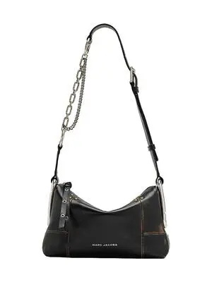 Marc Jacobs Scene Medium Studded Distressed Leather Shoulder Bag - Black Multi