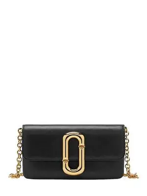 Marc Jacobs Scene Leather Wallet Crossbody - Black