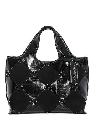 3.1 Phillip Lim Mini Quilted Patchwork Market Tote Bag - Black