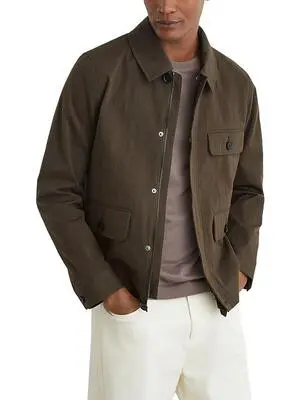 REISS Presh Lightweight Jacket - Brown