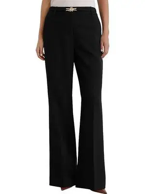 REISS The Leona Belted Flare Pants - Black