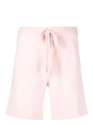 P.a.r.o.s.h Cashmere-Knit Drawstring Shorts Pink