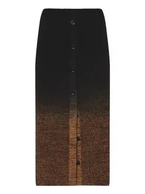 PROENZA SCHOULER Gradient-effect Knitted Midi Skirt