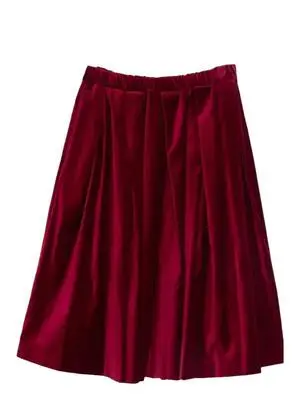 Comme Des Garçons Pleated Midi Skirt - Brown