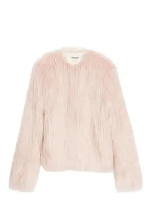 Zadig&Voltaire Freddie Curly Faux Fur Coat - Nude
