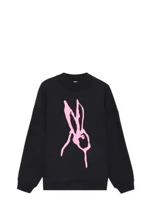 MSGM Sketched Bunny Print Sweatshirt - Black