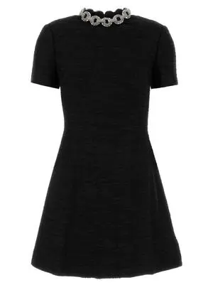 Valentino Garavani Bouclé Loop Mini Dress - Black