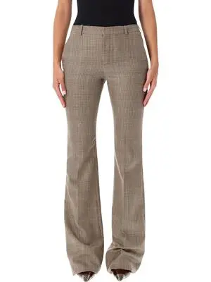 Saint Laurent Wool Waistband Pants - Beige