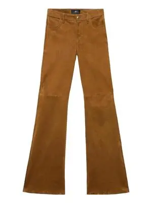 7 For All Mankind High-rise Flared Trousers - Brown