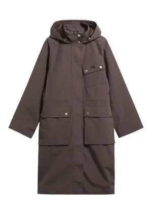 Barbour Hooded Multipocket Long Parka - Black