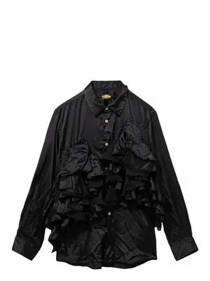 Comme Des Garçons Ruffled Shirt - Black