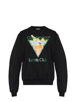 Casablanca Organic Cotton Graphic Sweatshirt - Black